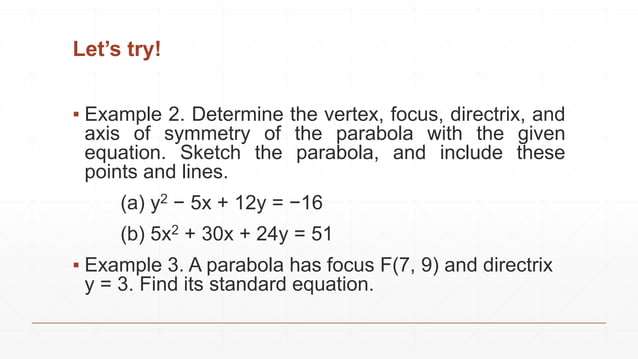 Properties of Parabola | PPTX