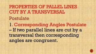 Properties of parallel lines cut by a transversal d3.pptx