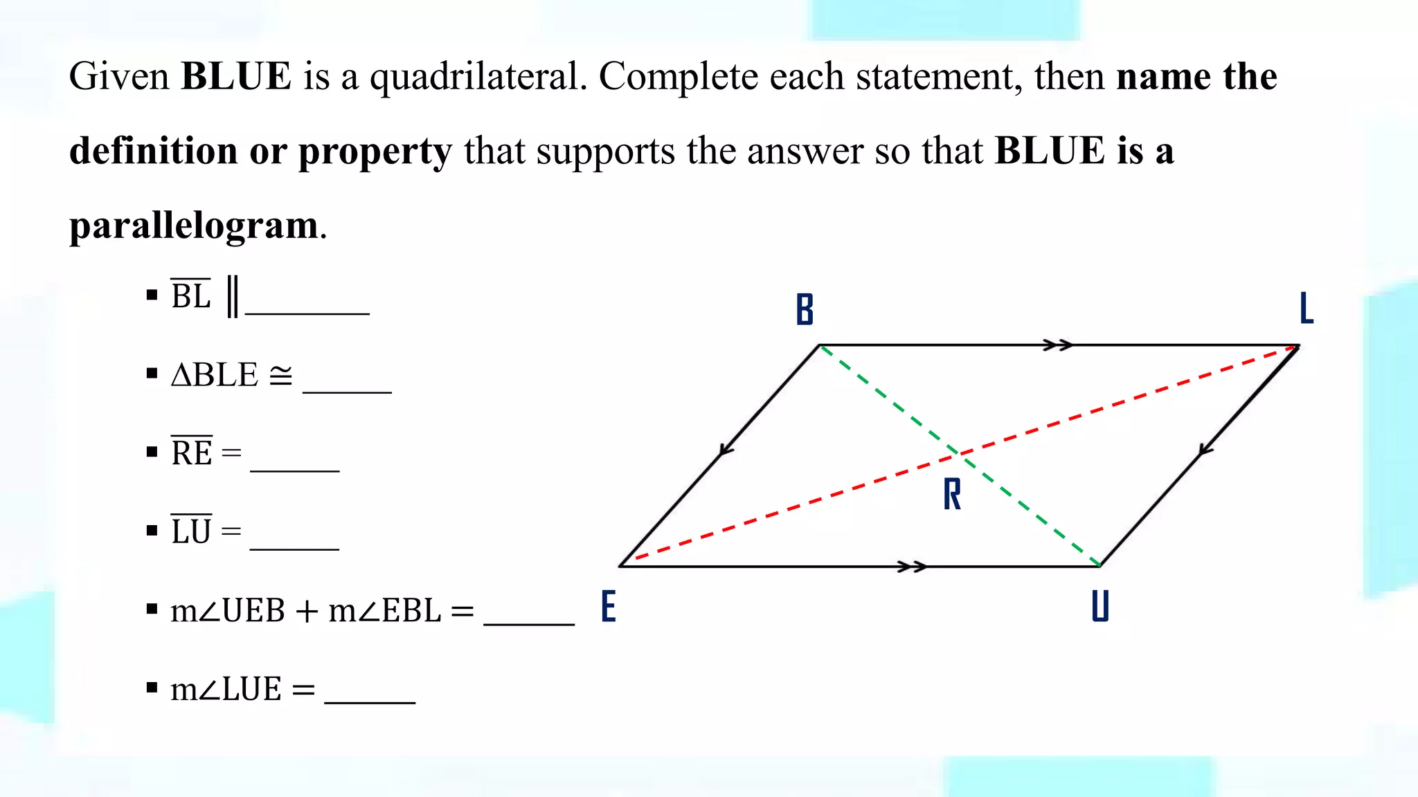 Properties of Parallelogram | PDF