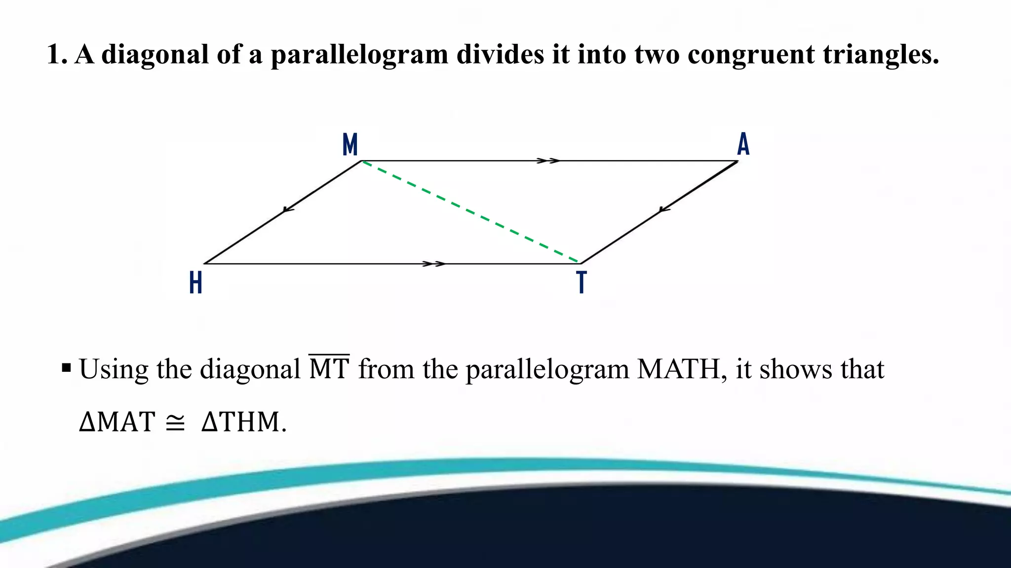 Properties of Parallelogram | PDF