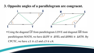 Properties of Parallelogram | PDF