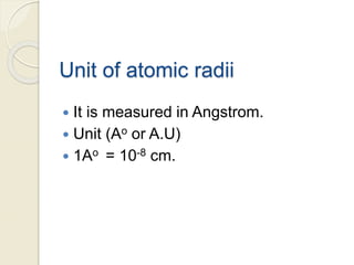 Properties of periodic table by Saliha Rais | PPTX