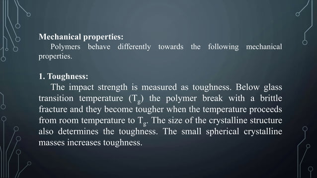 Properties of polymers | PPTX | Chemistry | Science