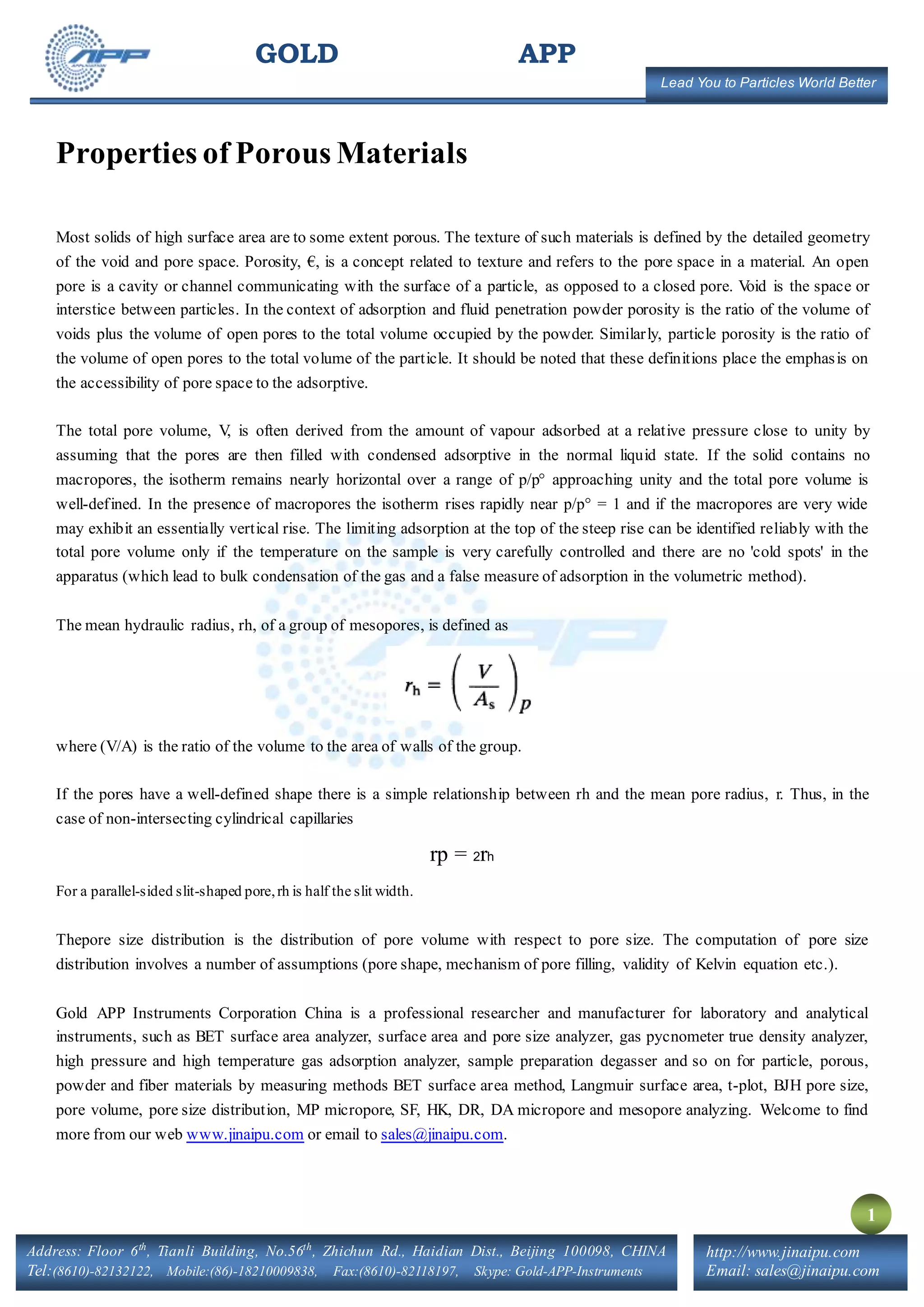 Properties Of Porous Materials Docx