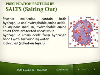 Properties of proteins (Chemistry of Proteins (Part - IV) | PPSX