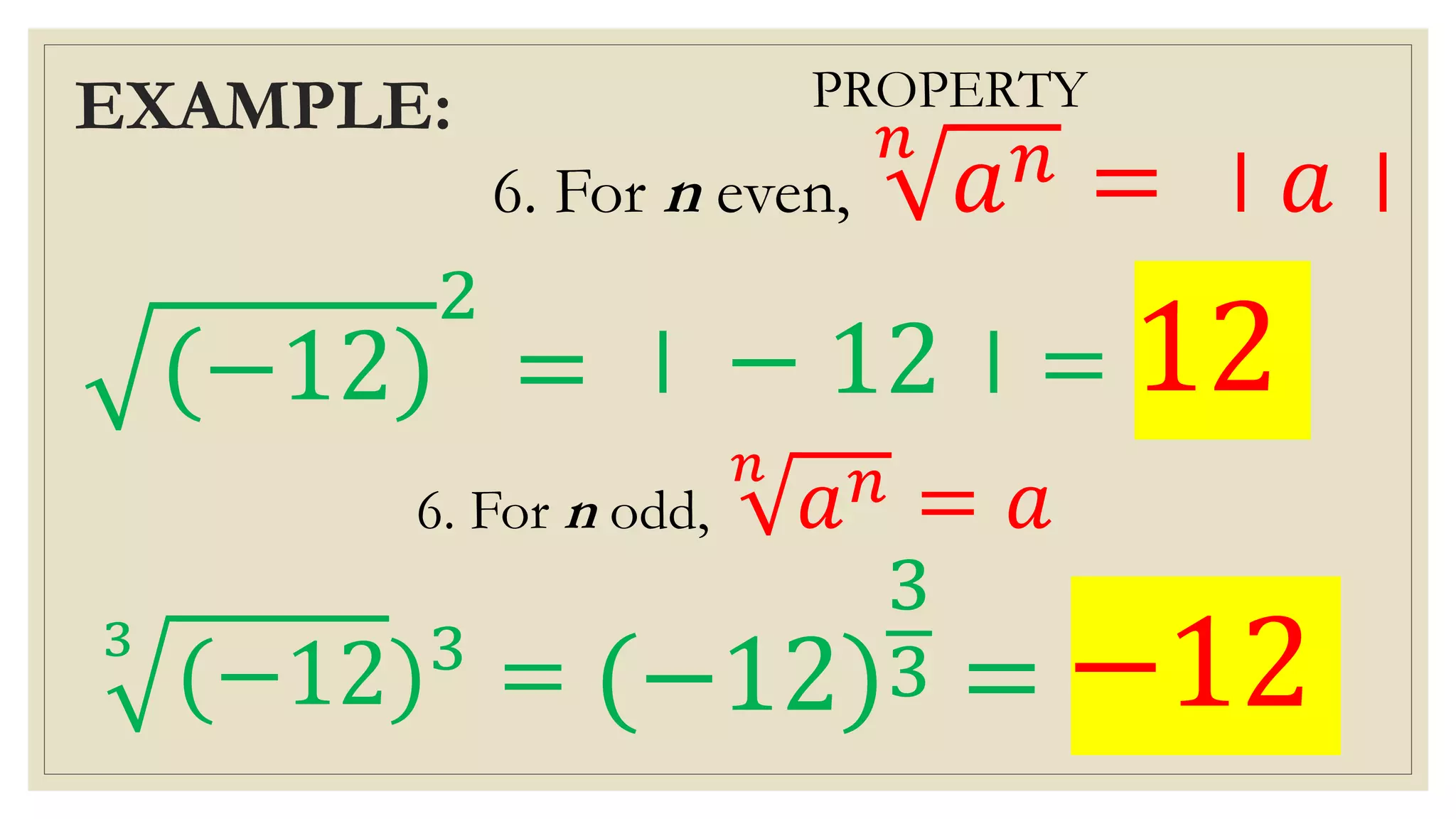 Properties of radicals 9 | PPTX