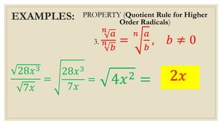 Properties of radicals 9 | PPTX