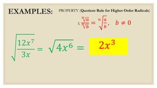 Properties of radicals 9 | PPTX