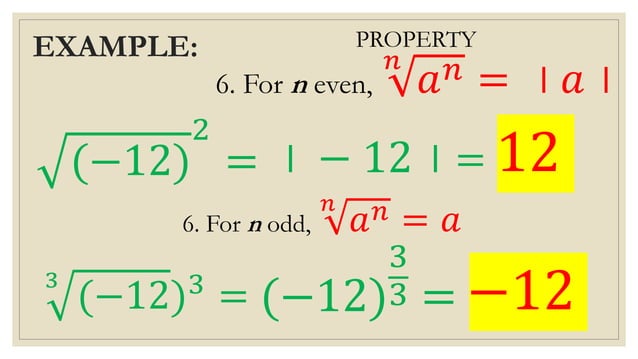 Properties of radicals 9 | PPTX
