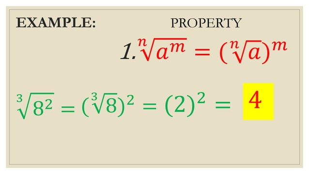 Properties of radicals 9 | PPTX