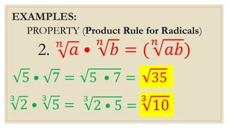 Properties of radicals 9 | PPTX