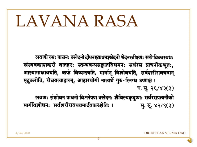 Properties of rasa and effect on excessive use of a rasa | PPT