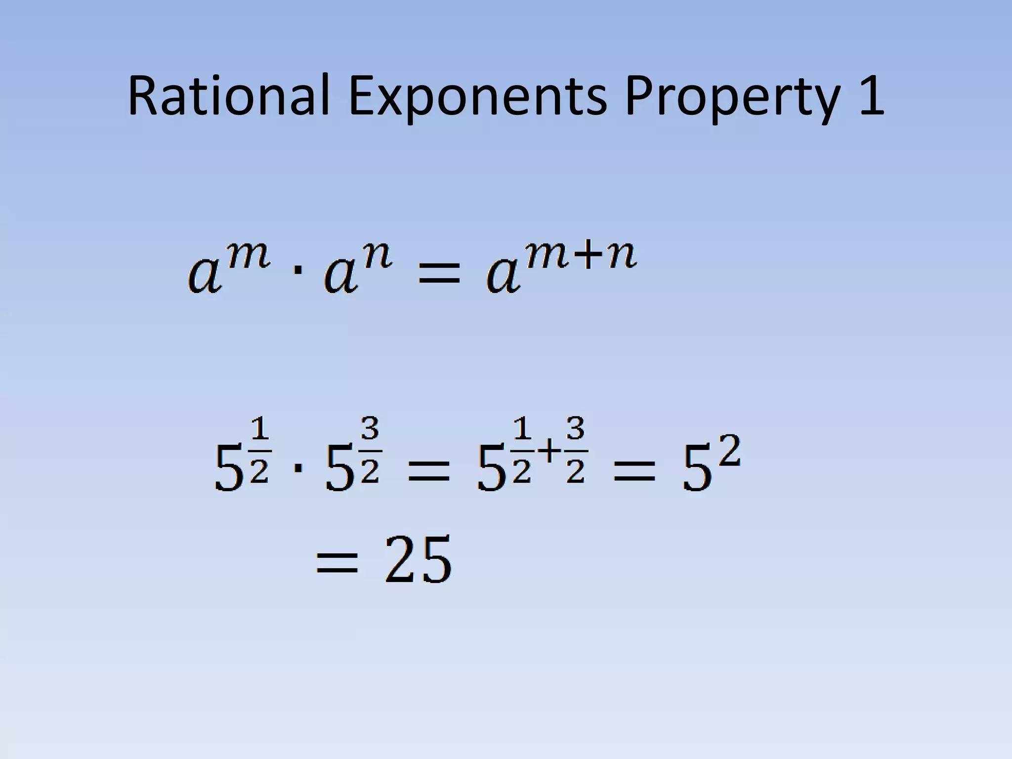 Properties of rational exponents | PPTX