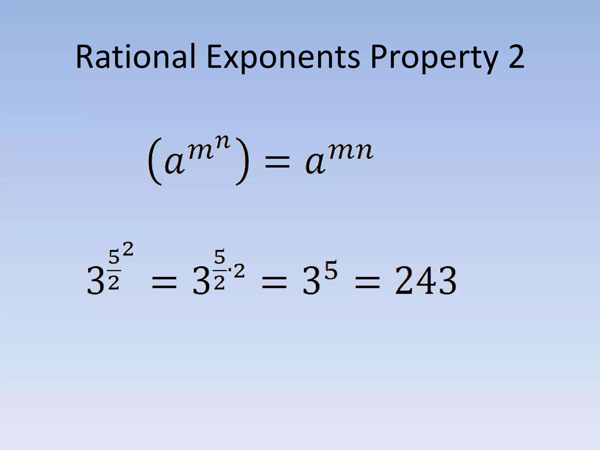 Properties of rational exponents | PPTX