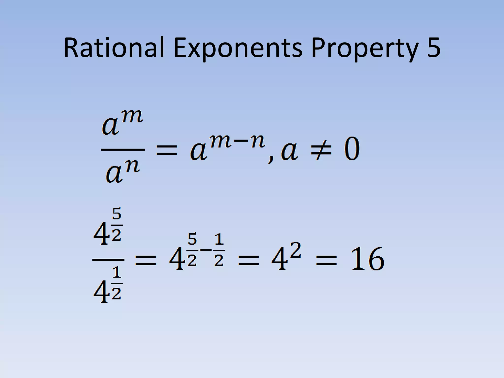 Properties of rational exponents | PPTX