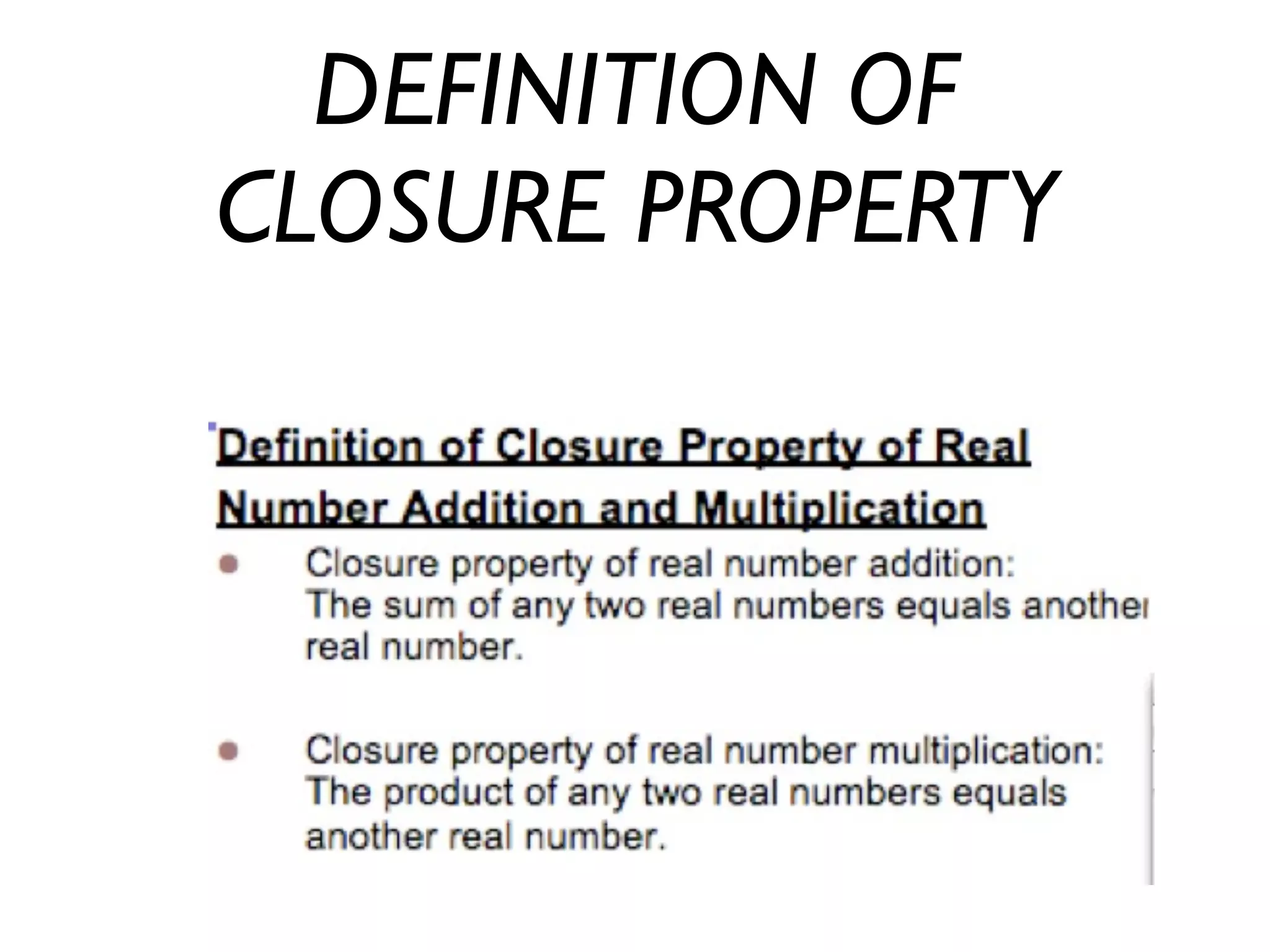 Properties Of Real Numbers | KEY