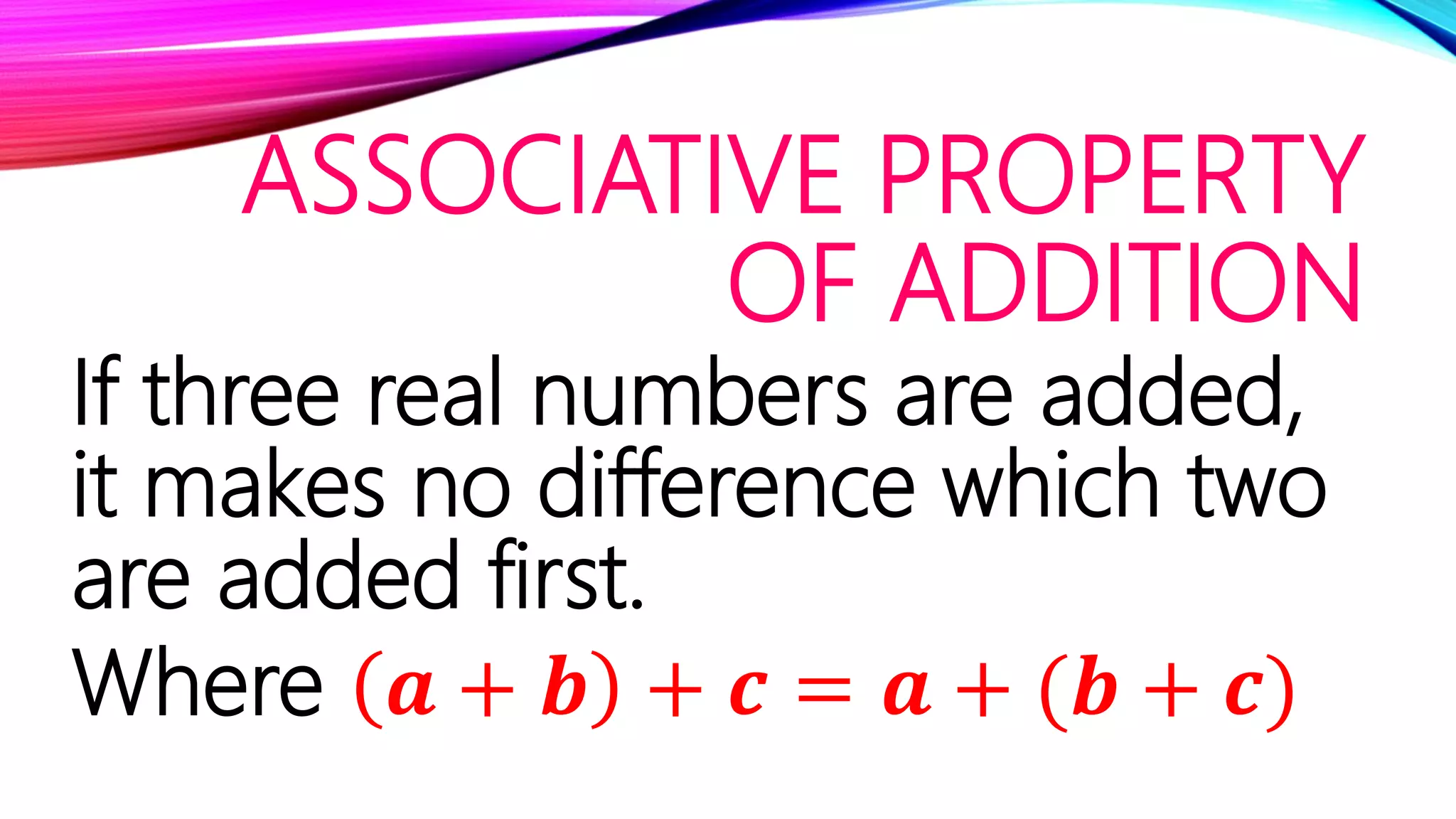 Properties of real numbers | PPTX