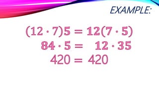 Properties of real numbers | PPTX