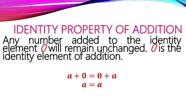 Properties of real numbers