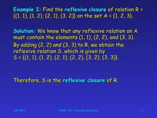 Properties of relations | PPT
