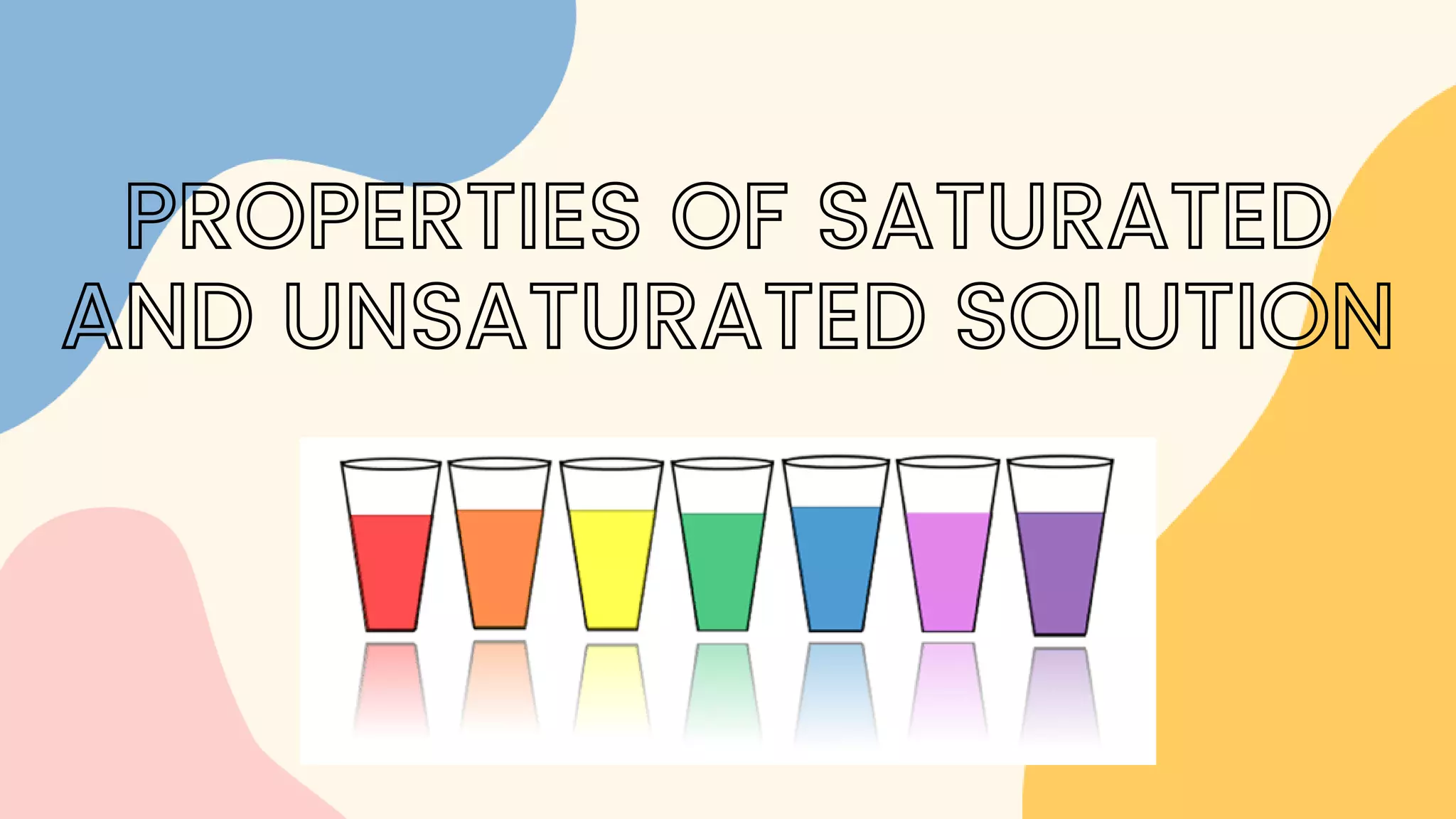 Properties of saturated and unsaturated solution | PDF