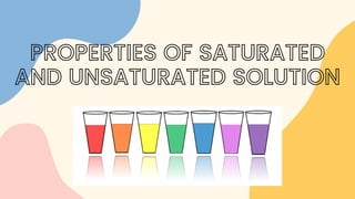 Types Of Solutions Saturated Unsaturated And Supersaturated