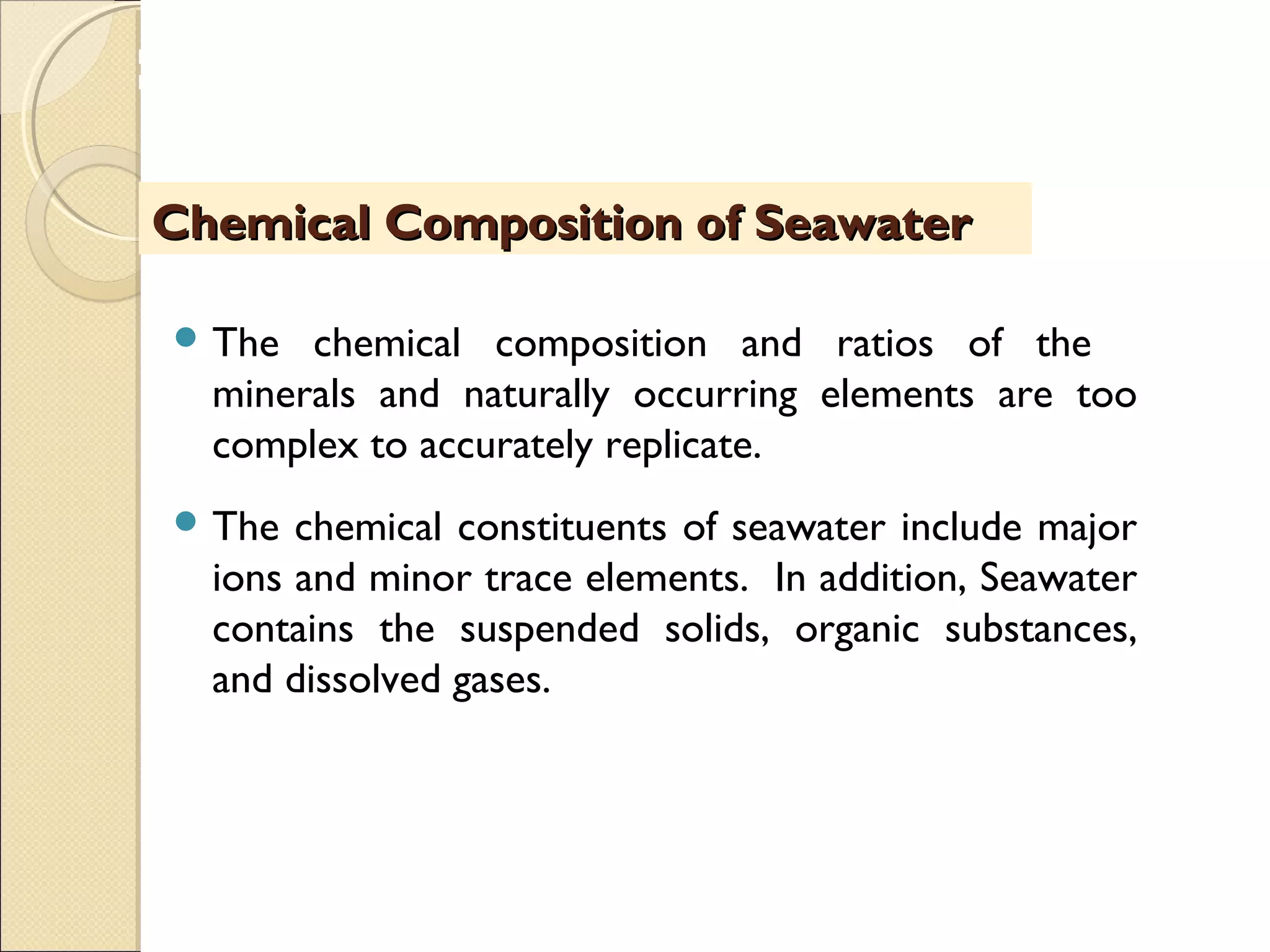 Properties of sea water | PPT