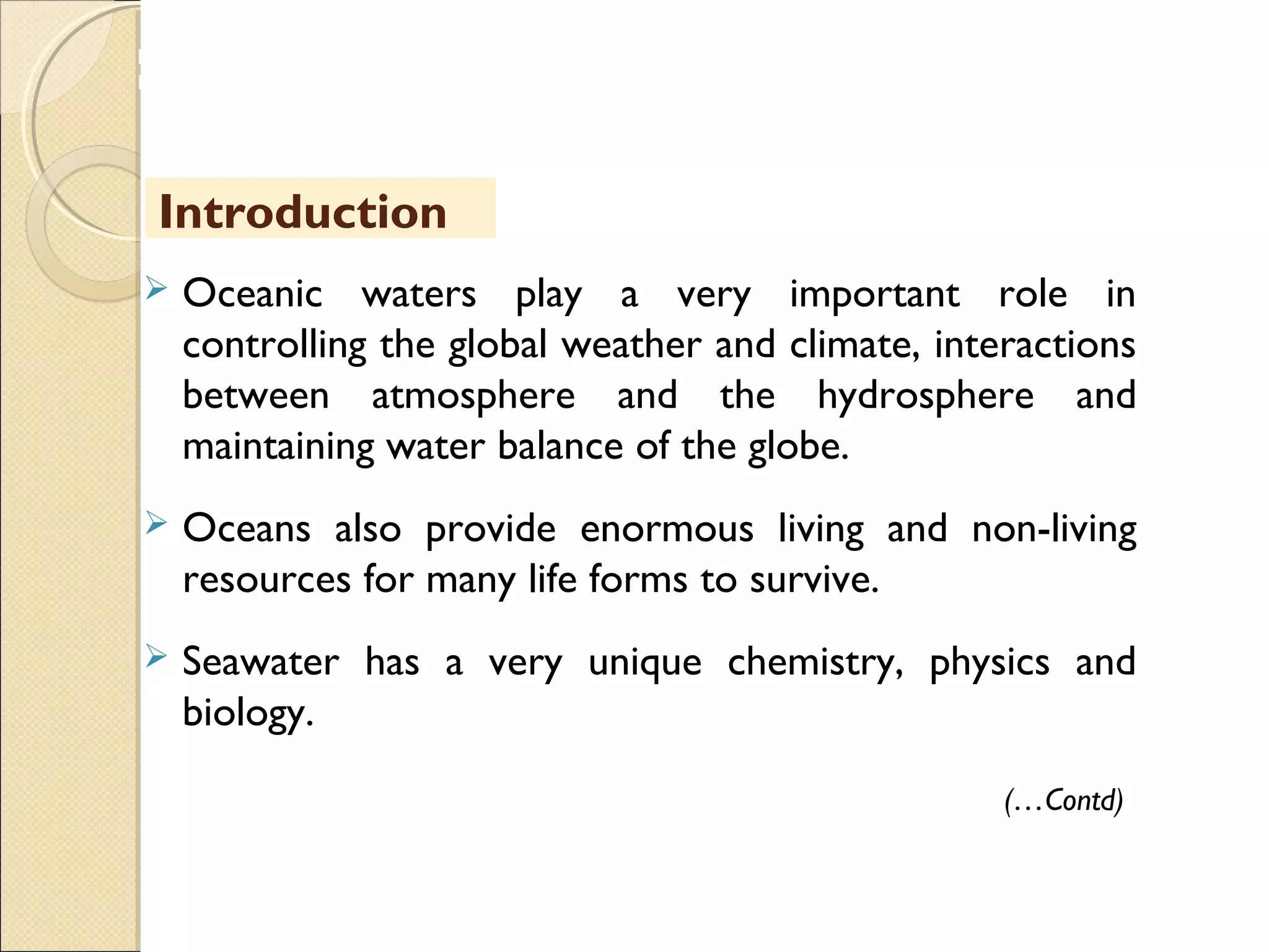 Properties of sea water | PPT