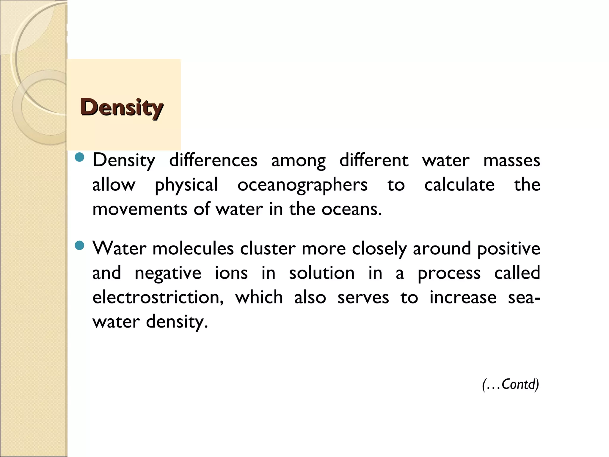 Properties of sea water | PPT