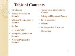 Properties of sea water | PPT