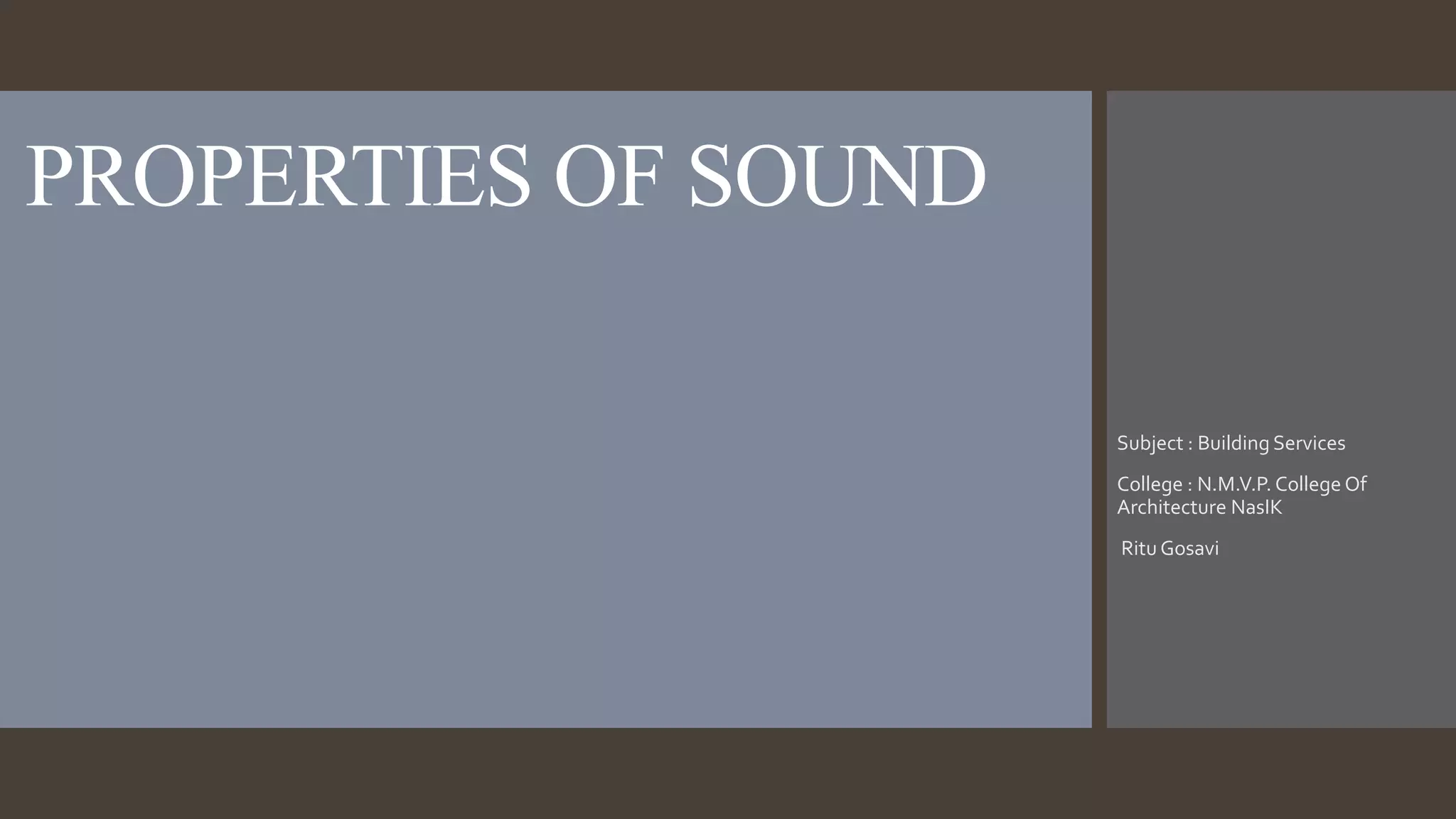 Properties of sound 2017 | PPT