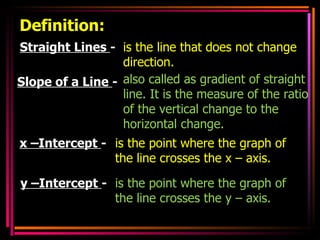 Properties of straight lines | PPT