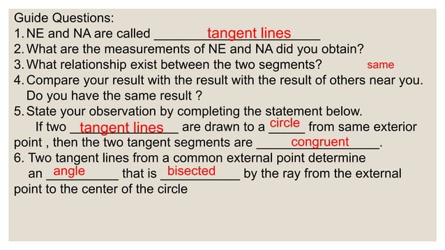 Properties of tangent demo | PPT