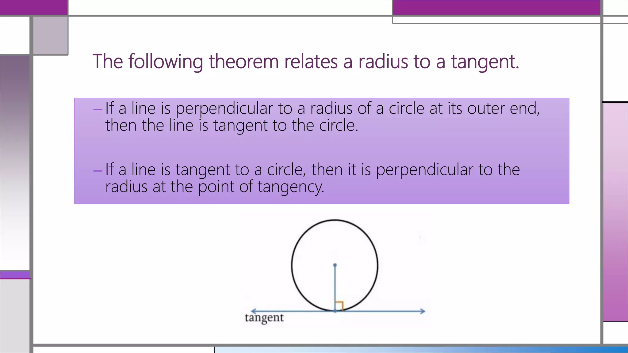 Properties of tangents to circles | PPTX
