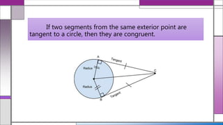 Properties of tangents to circles | PPTX