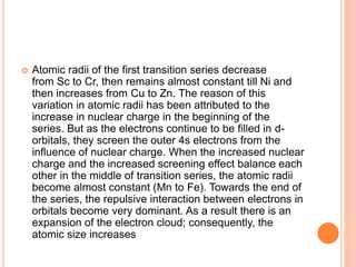 Properties of transition.pdf important t | PPTX | Chemistry | Science