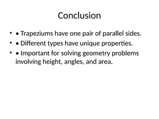 Properties_of_Trapezium. Class 7-10 maths | PPT