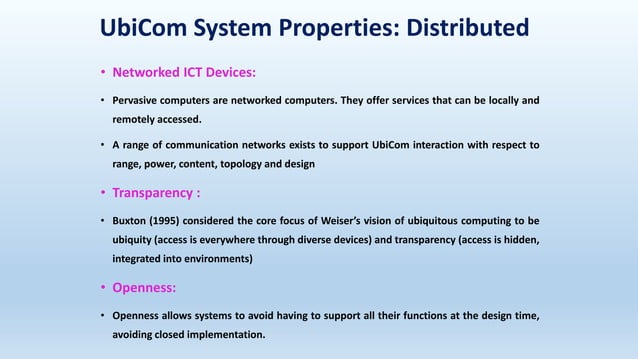 Properties of ubiquitous computing | PPTX
