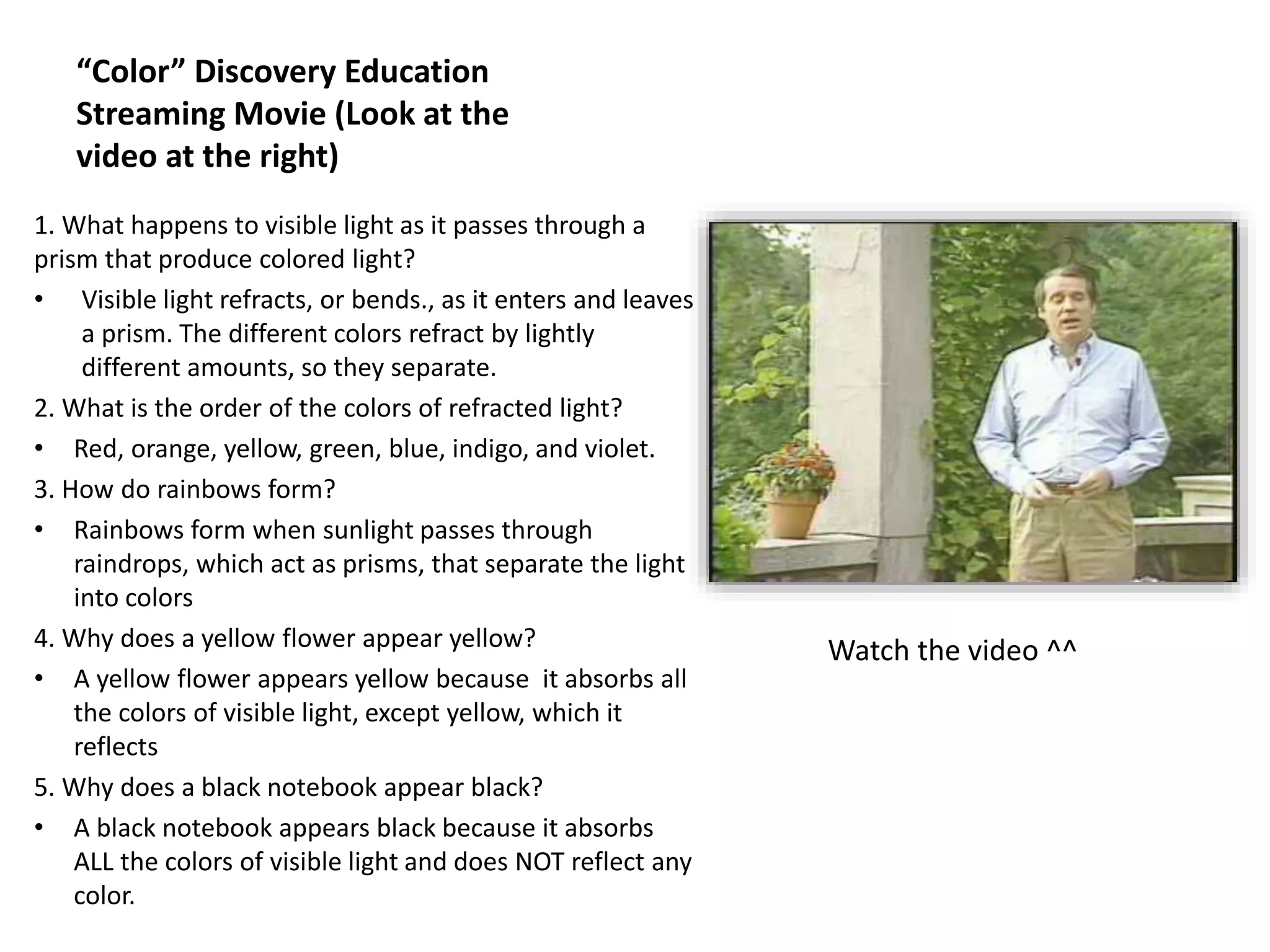 Properties of Visible Light | PPTX