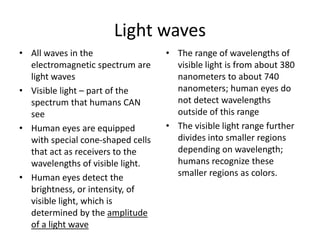 Properties of Visible Light | PPTX