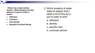 properties of water.ppt for grade 9 high school | PPT