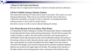 properties of water.ppt for grade 9 high school | PPT