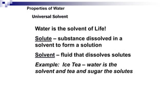 properties of water.ppt for grade 9 high school | PPT