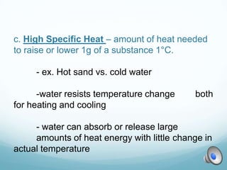 Properties of water - video lesson - E Porter | PPT