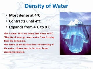 Properties of water and its global distribution | PPTX