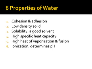 Properties of water lesson | PPT