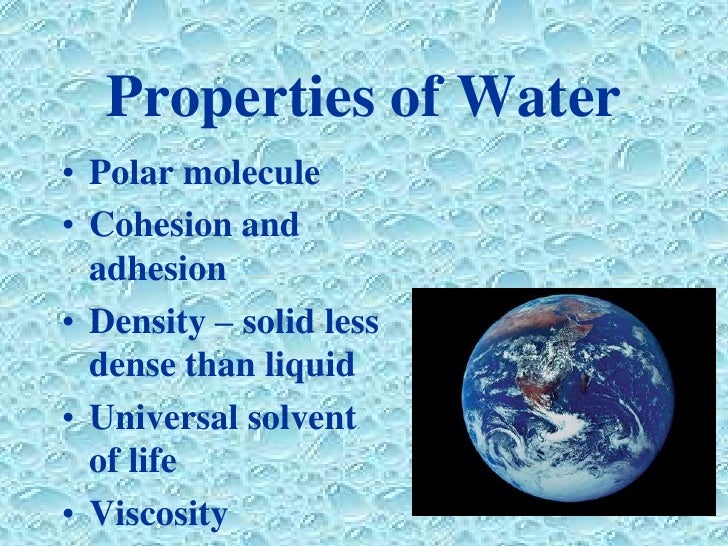 Properties of water ppt