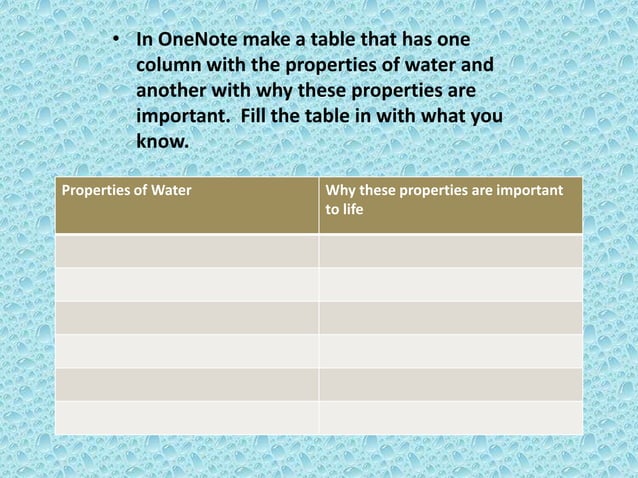 Properties of Water Presentation | PPTX