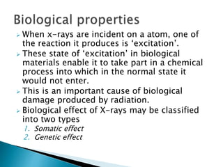 Properties of x rays | PPTX
