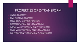 Properties of z transform | PPT